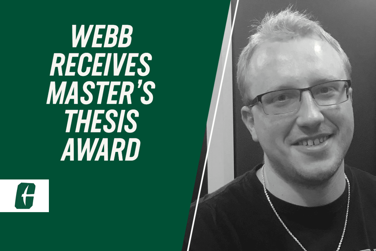 Eric Webb Receives Master’s Thesis Award from Conference of Southern ...